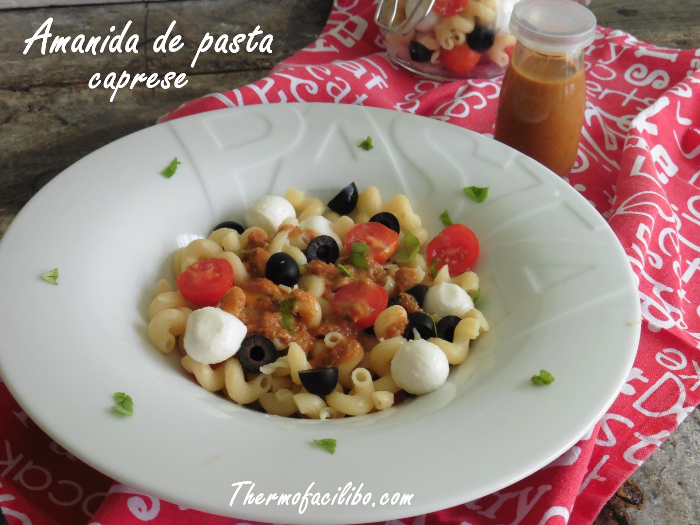 Amanida de pasta caprese – THERMOFACILIBO